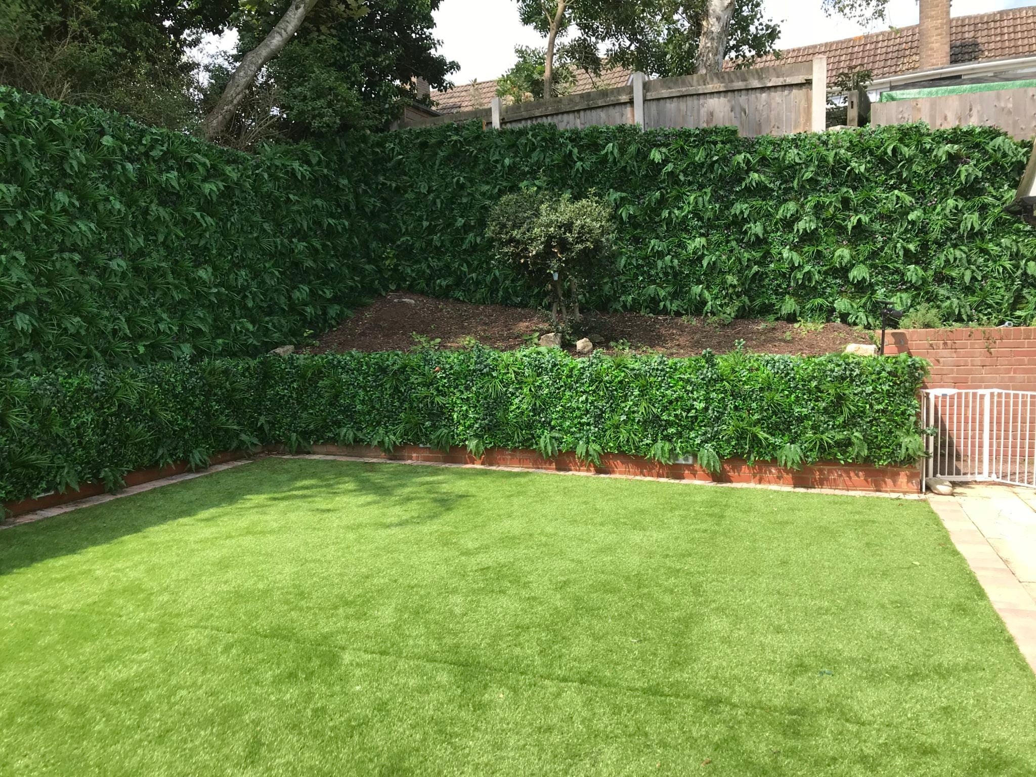 Artificial Instant Green Wall Hedge Panel Mixed Plants 100cm X 100cm ...