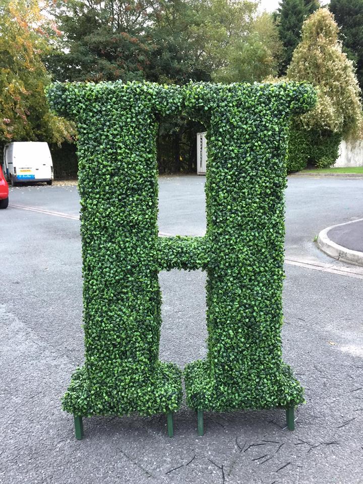 Artificial Bespoke Boxwood Hedge Letter by Hedgedin